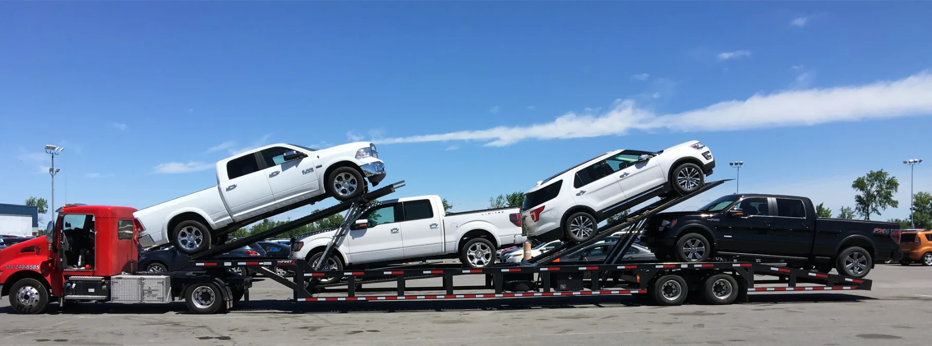 4 Car Hauler Trailer | LOW PRO 53'ft, GN450 | Infinity Trailers